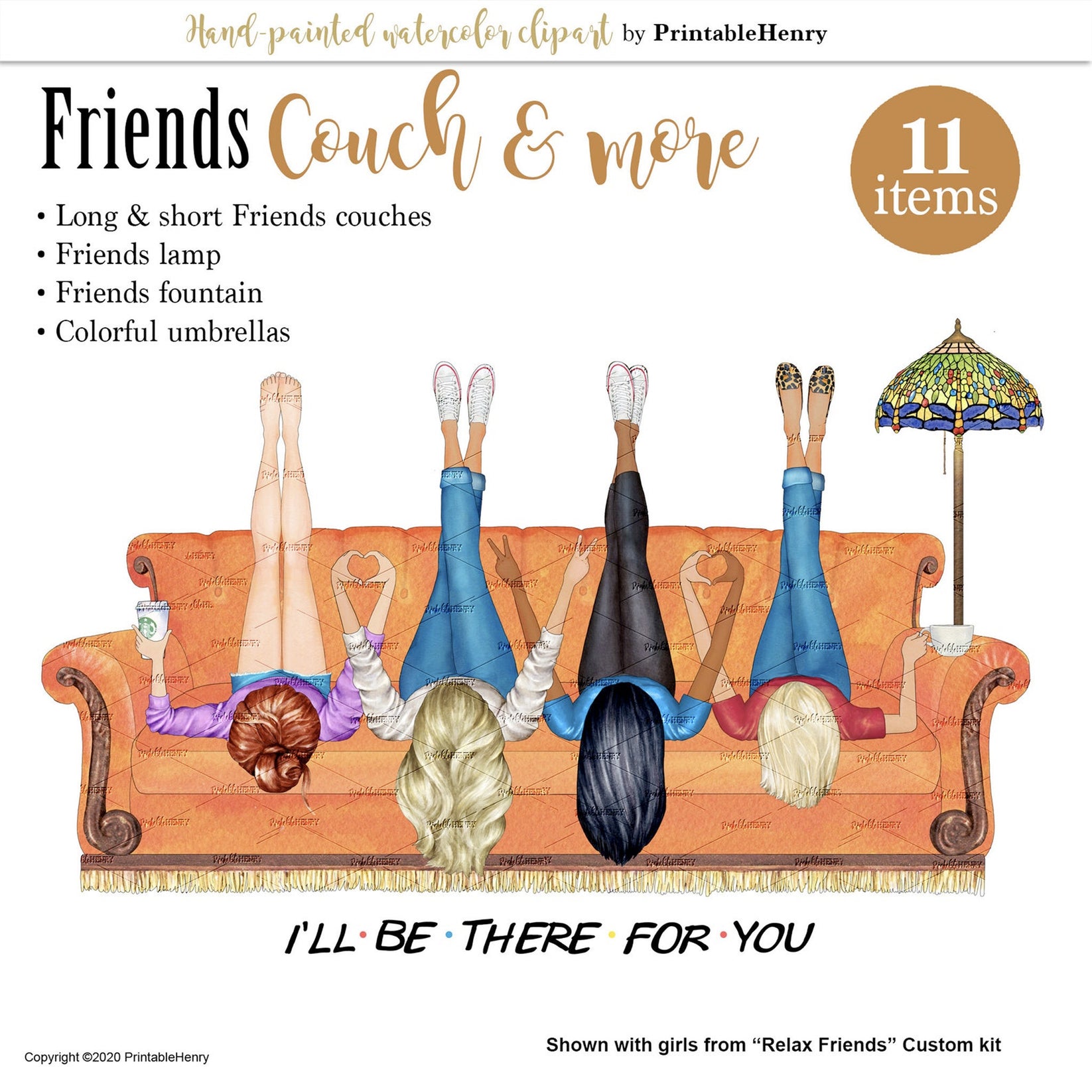 Friends Couch Background – PrintableHenry