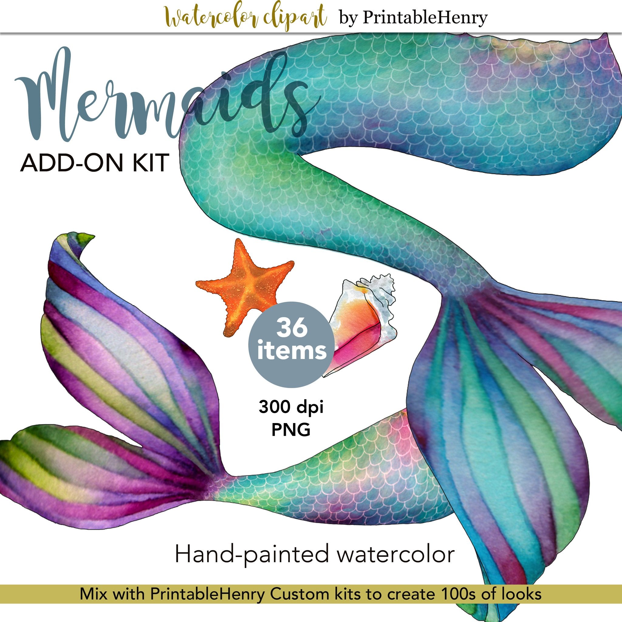 Mermaid Add-On kit – PrintableHenry